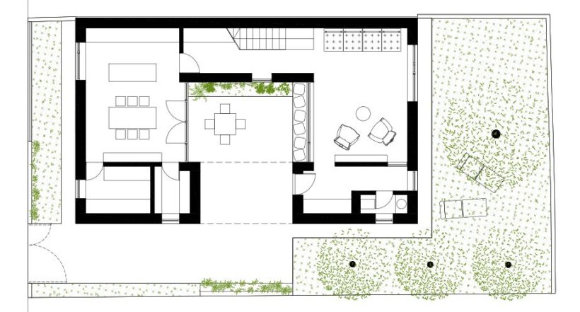 Densificare la margine. Casă cu curte interioară, Bucureștii Noi - e ...
